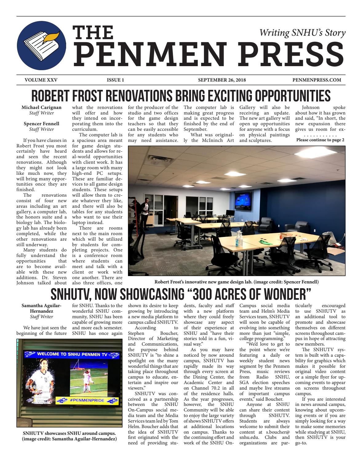 Volume XXV - Issue I by Penmen Press - Issuu