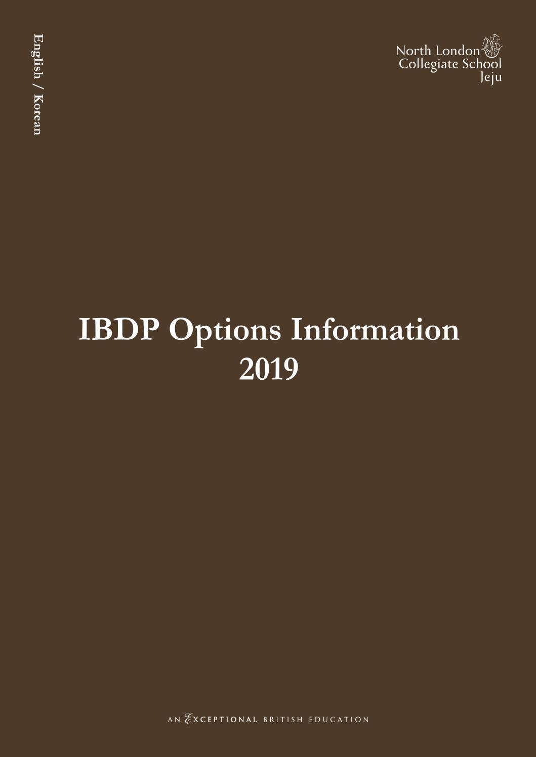 IBDP Options Information 2019 English/Korean by North London Collegiate ...