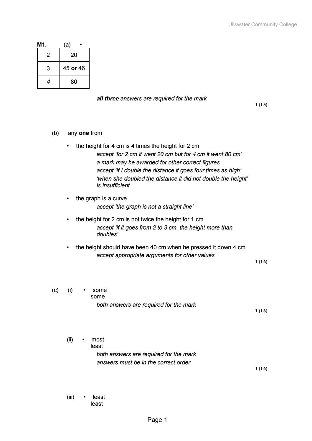Grade 3 Answers by Ullswater Community College - Issuu