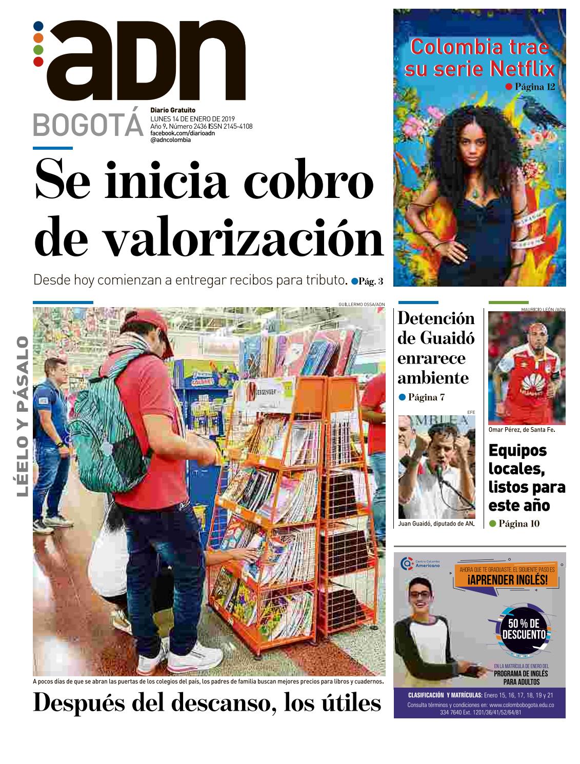 ADN Bogotá 14 de Enero de 2019 by diarioadn.co - Issuu