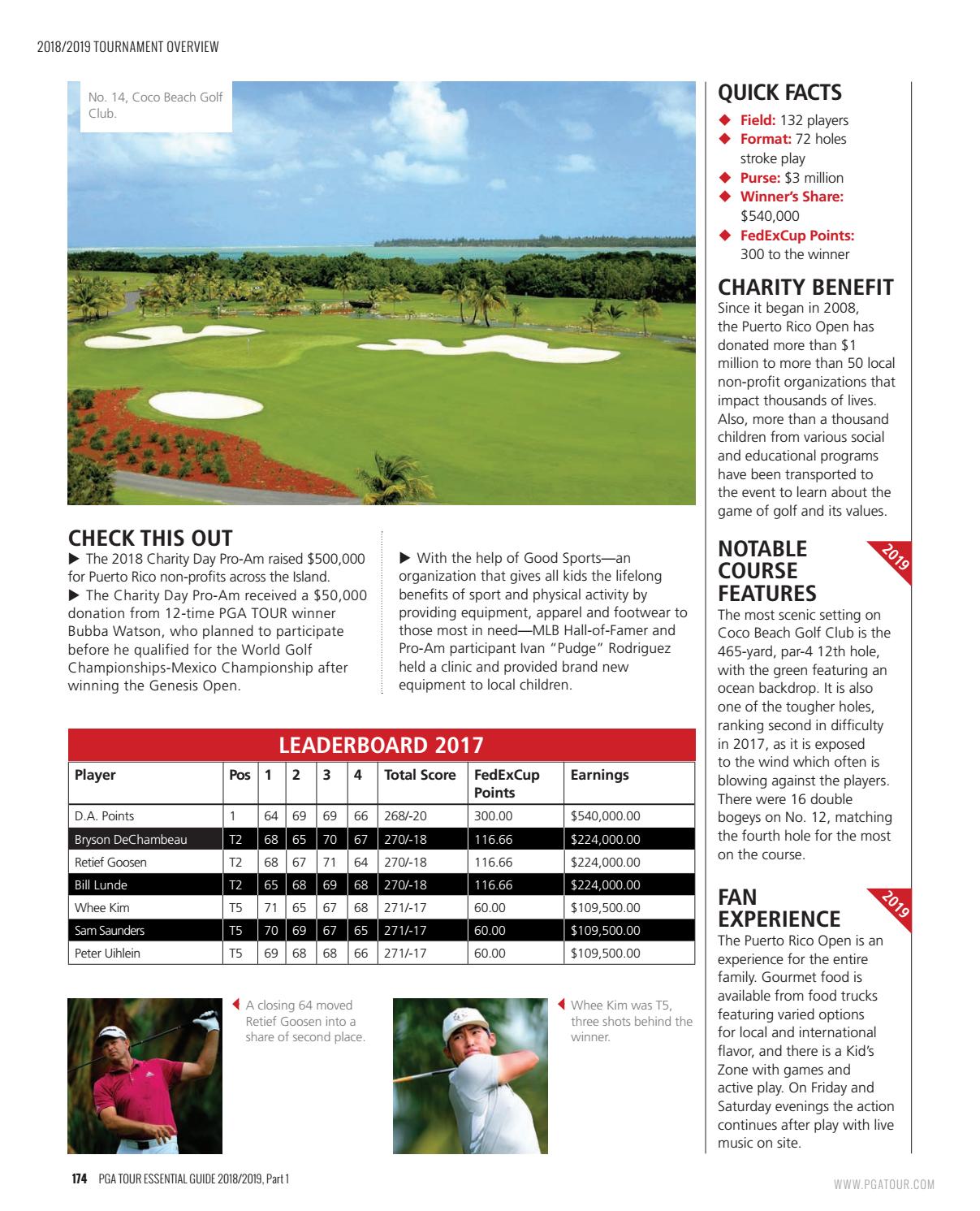 Official PGA TOUR Essential Guide to Golf: December 2018 - May 2019 by ...