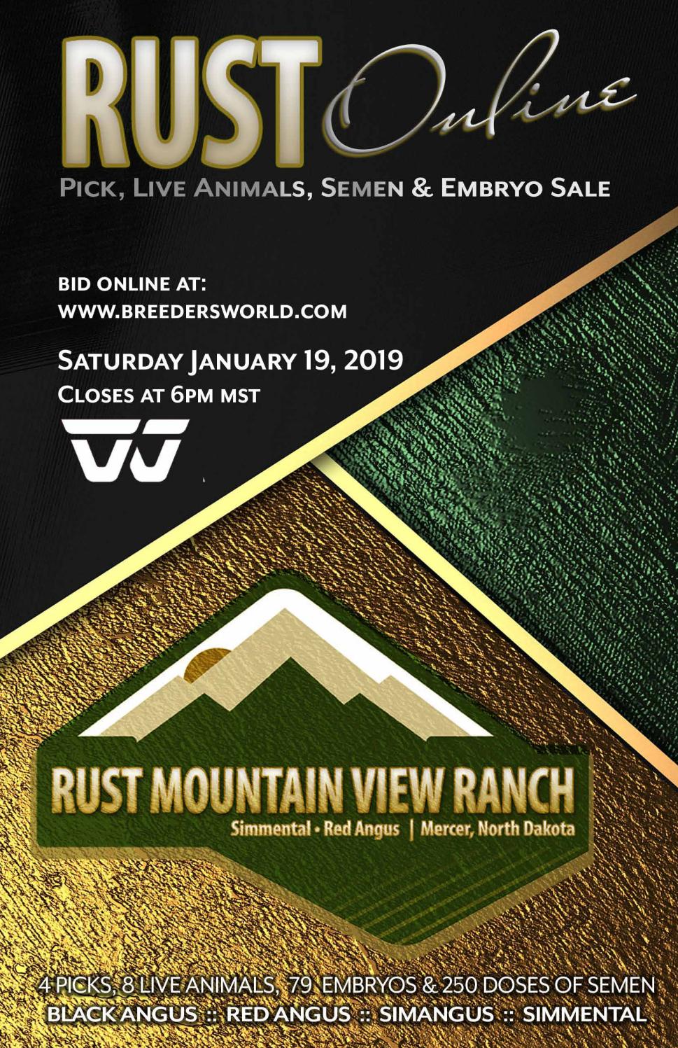 2019 Rust Mountain View Ranch Online Sale by Bohrson Marketing Services ...