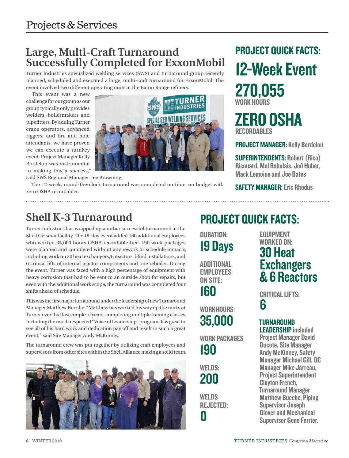 Turner Industries Winter 2019 Magazine by Turner Industries - Issuu