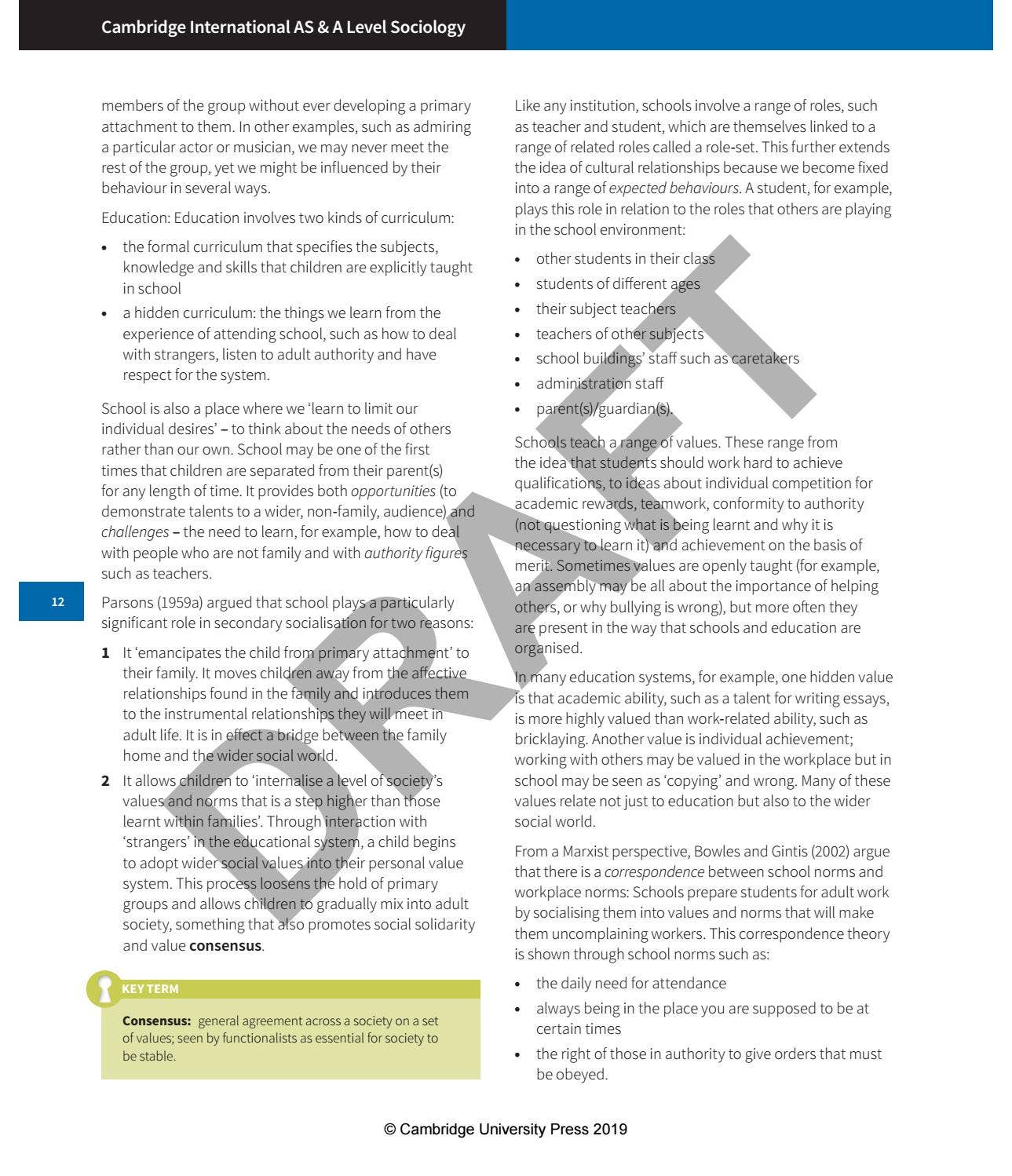 AS/A Level Sociology Coursebook sample by Cambridge International ...