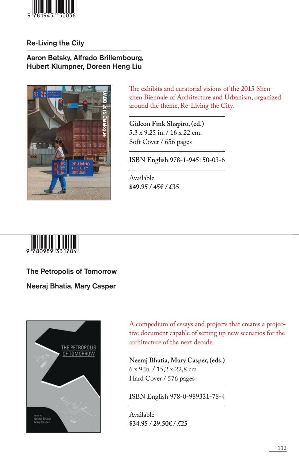 Catalog 2018-2019. Books on Architecture and Design. by Actar ...