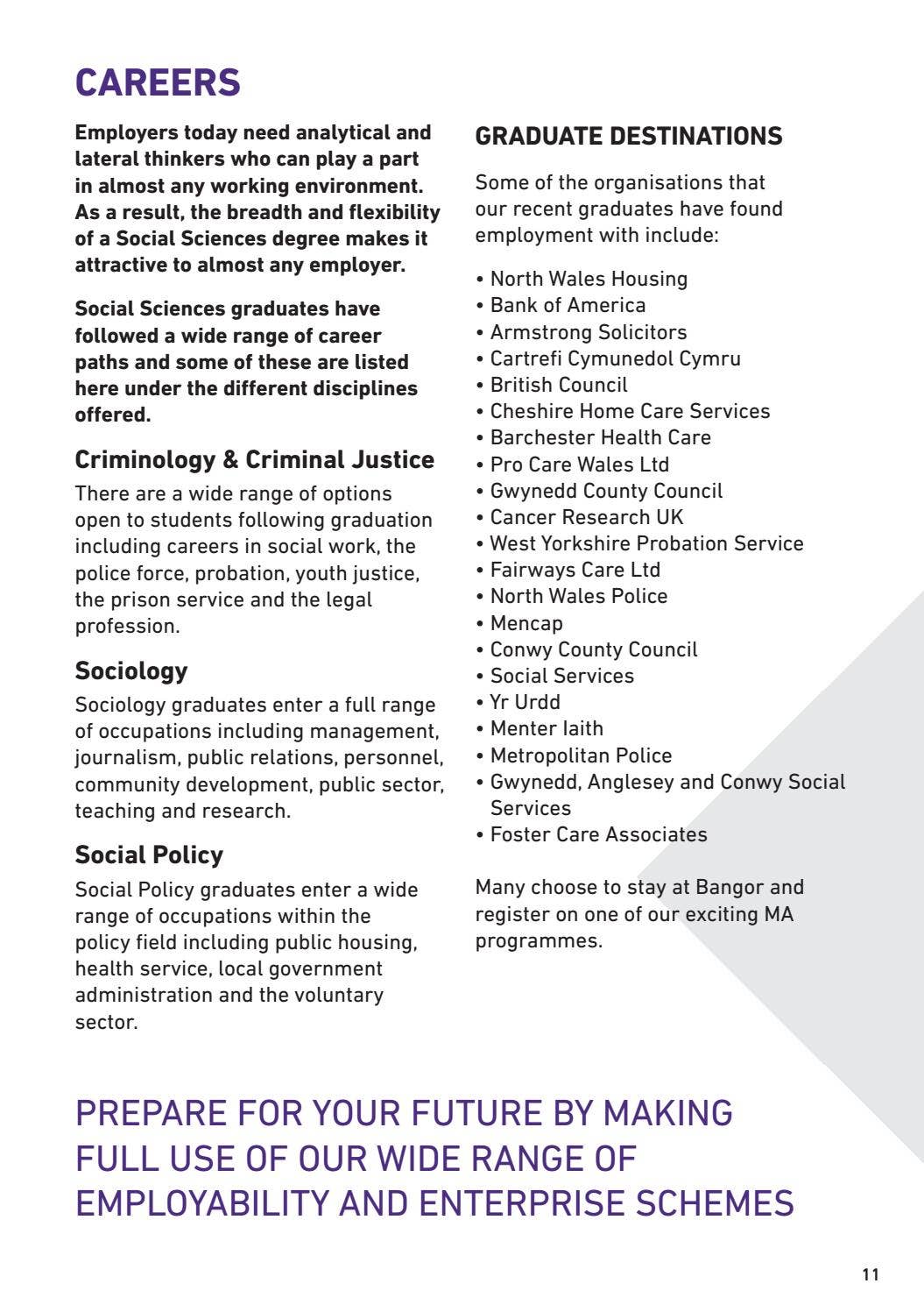 Social Sciences Undergraduate Prospectus by Bangor University - Issuu