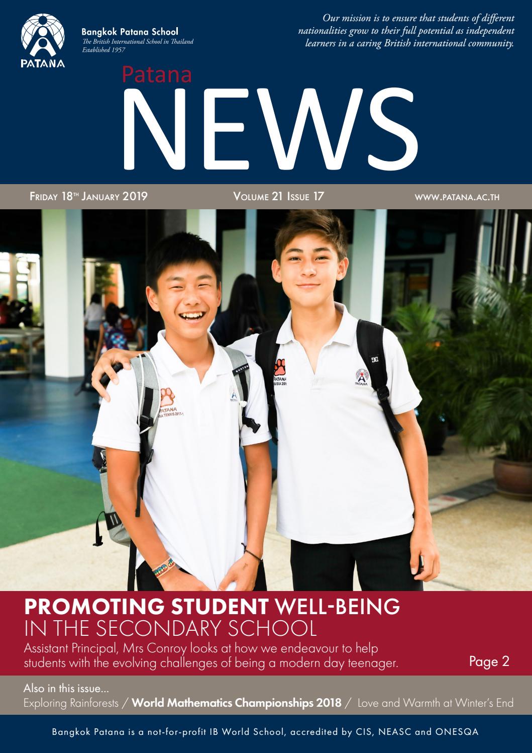 Patana News Volume 21 Issue 17 by Bangkok Patana School - Issuu