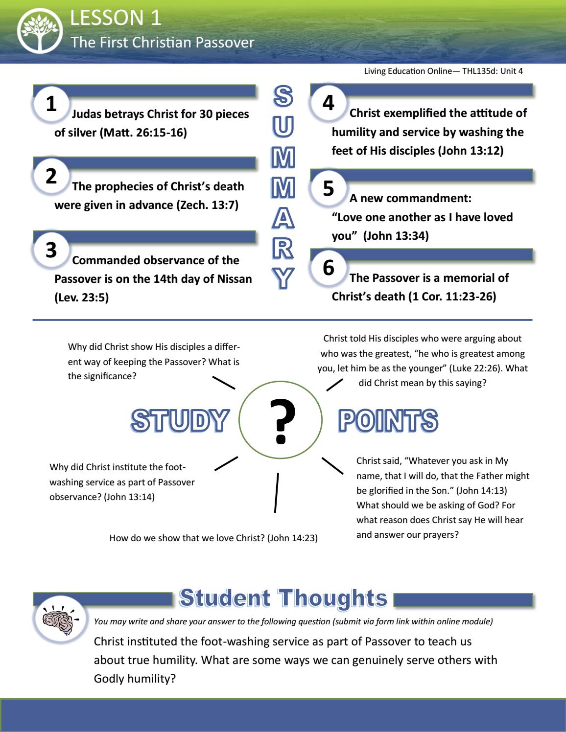 Unit 4 Lesson 1 Summary by Living Education Online - Issuu