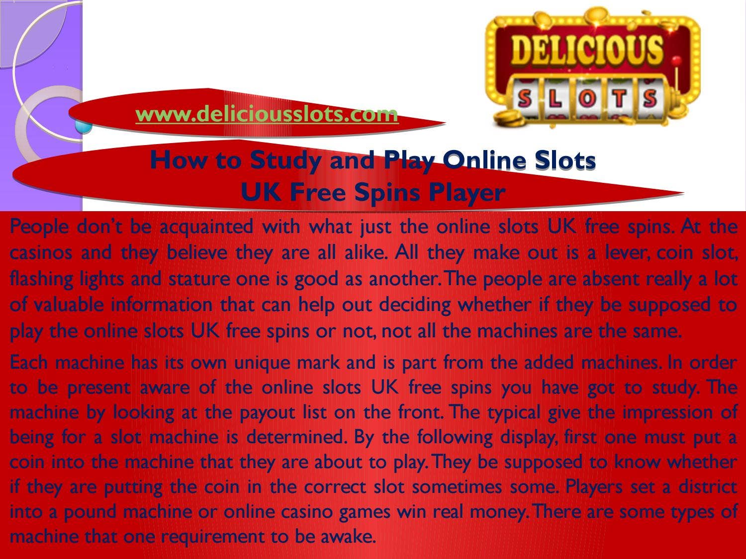 How to Study and Play Online Slots UK Free Spins Player by Summay Sanga ...
