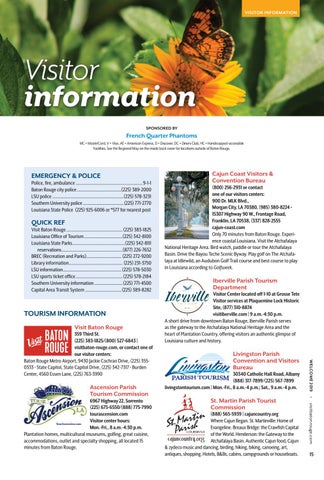 2019 Welcome: The Official Visitors Guide to Greater Baton Rouge by ...