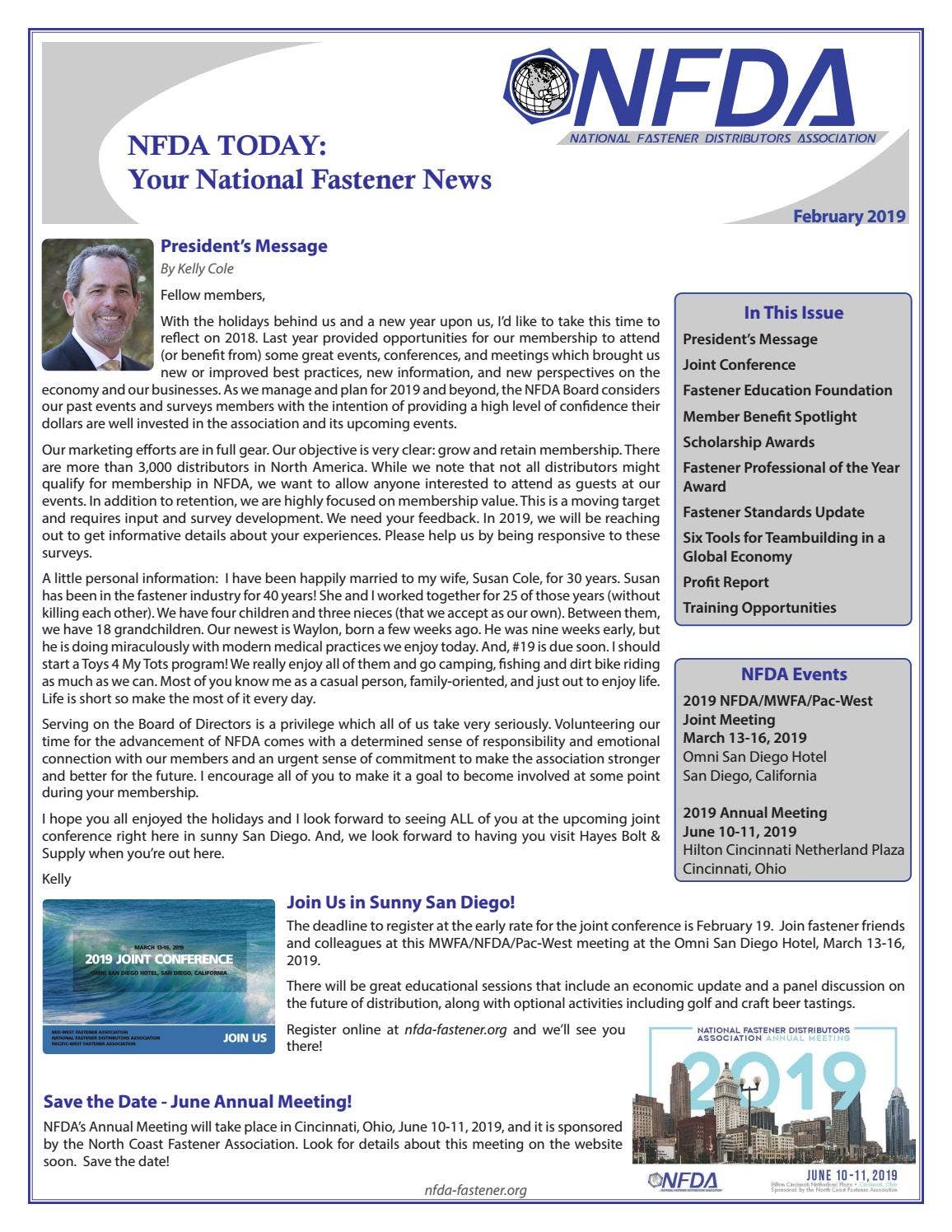 February 2019 NFDA Today by National Fastener Distributors Association - Issuu