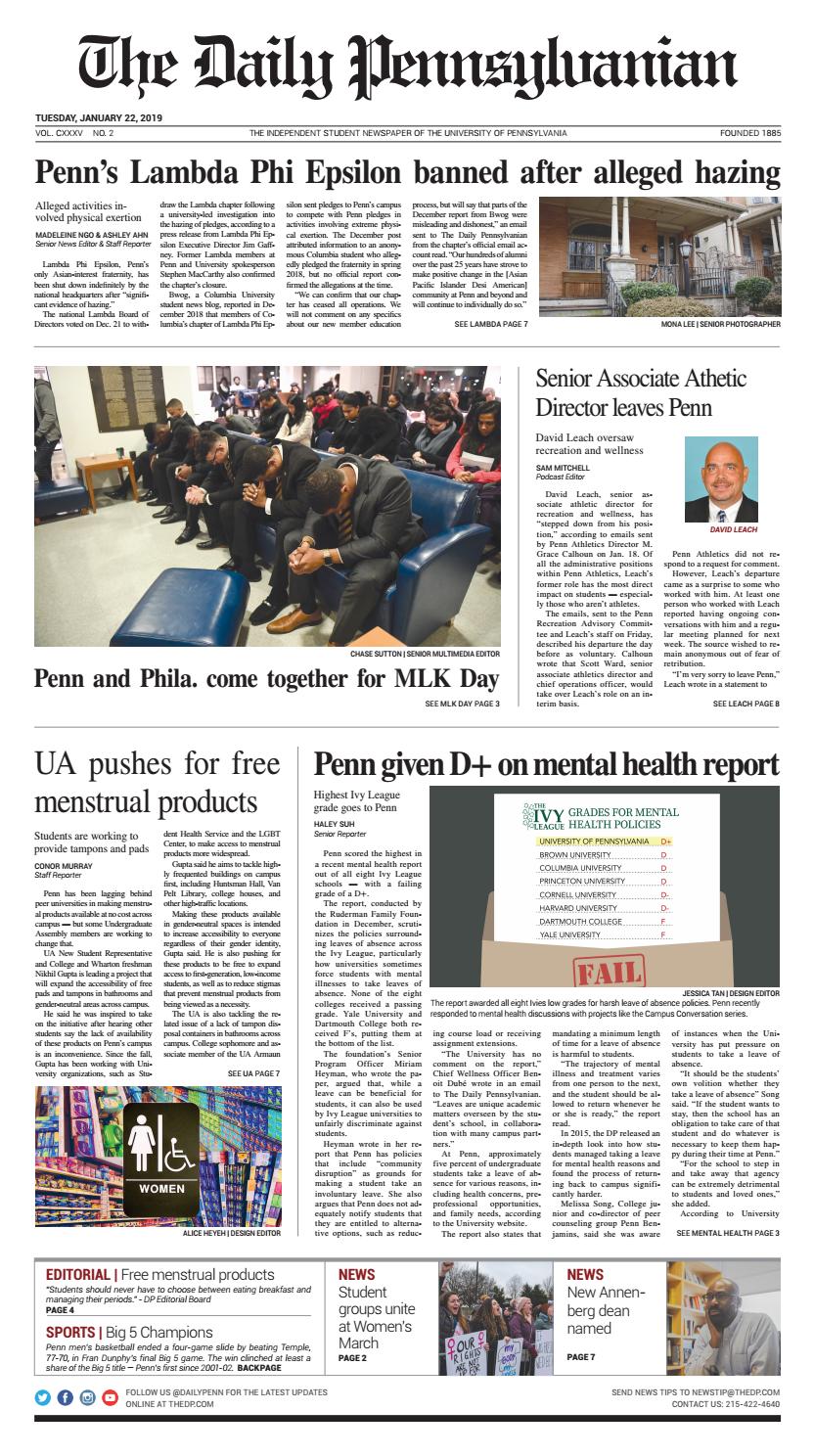 January 22, 2019 by The Daily Pennsylvanian - Issuu