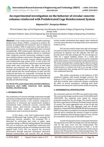 IRJET- An Experimental Investigation on the Behavior of Circular ...