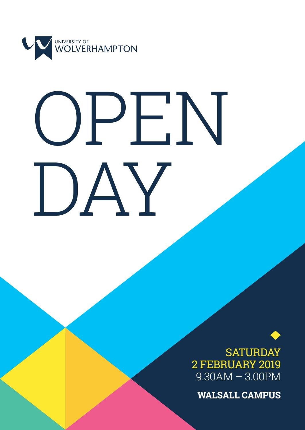 University of Wolverhampton February Open Day Program - Walsall Campus ...