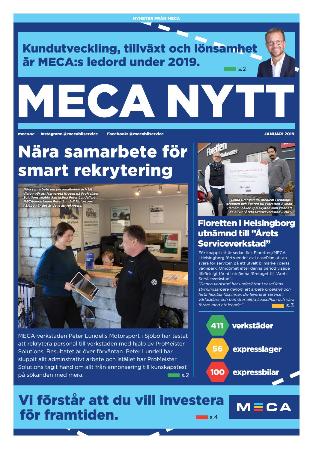 Omslag MECA NYTT Januari 2019 by MECA Bilservice - Issuu