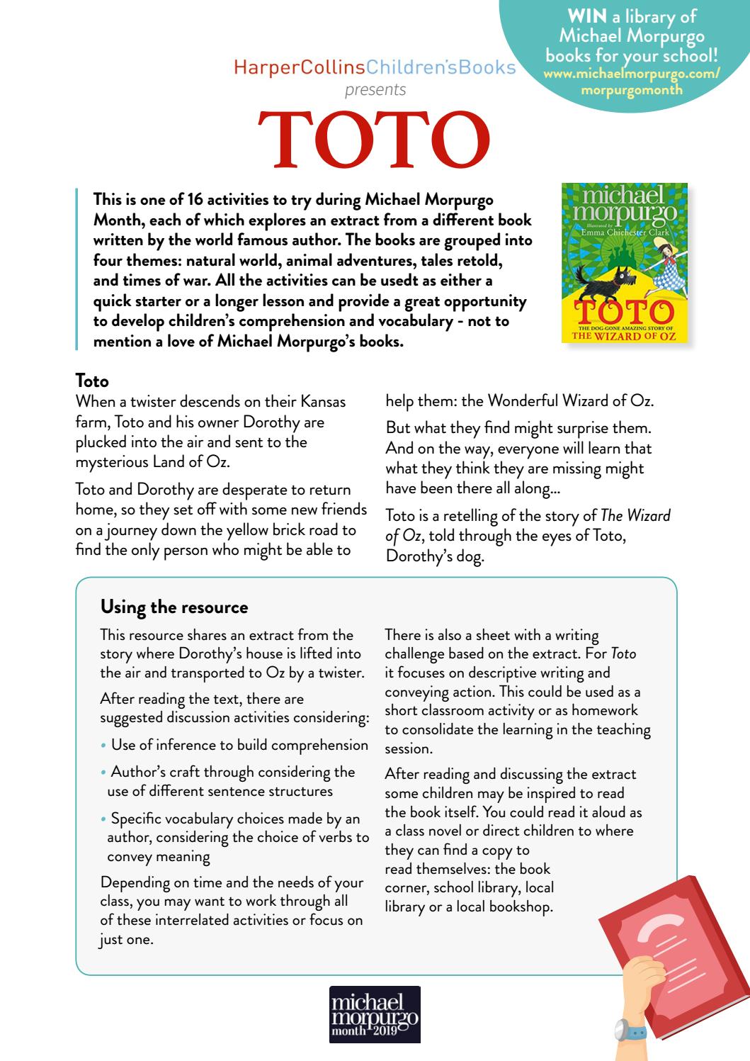 Toto by Michael Morpurgo - Teaching Resources (KS1 & KS2) by ...