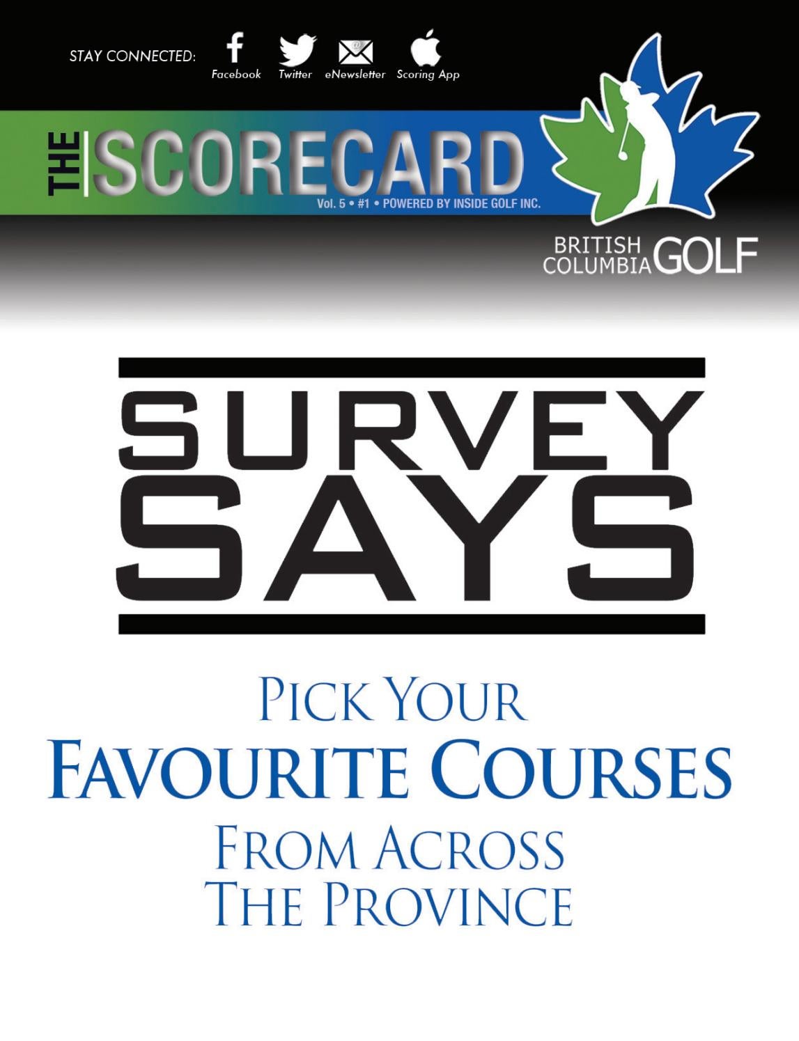 British Columbia Golf - The Scorecard Magazine Vol. 5 Issue 1 by Inside ...