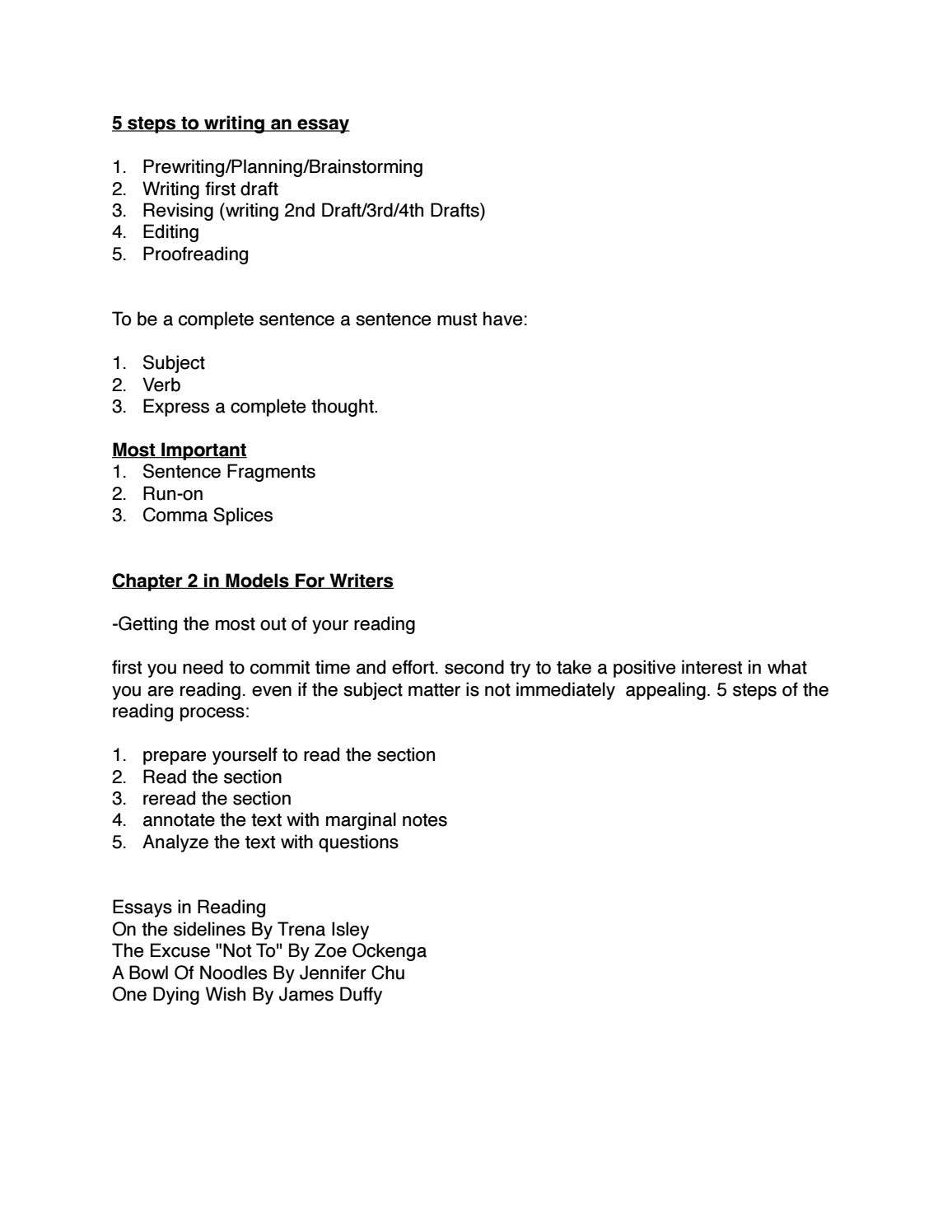 College Writing notes by Jacob Houle - Issuu