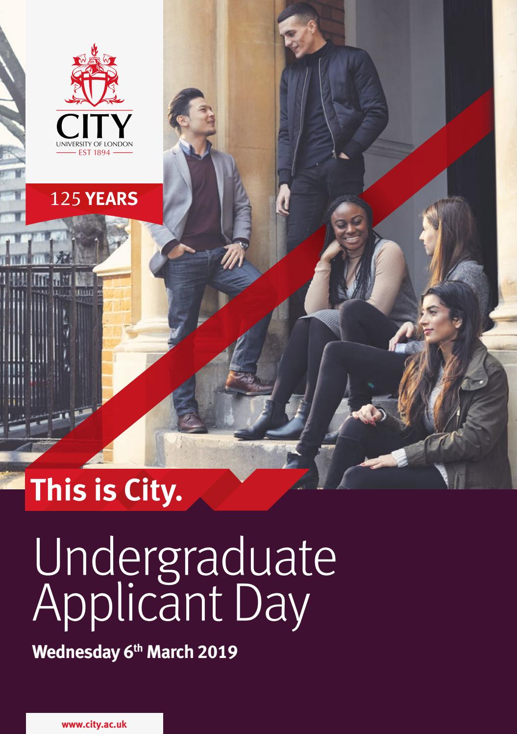 6th March 2019 Undergraduate Applicant Day Guide by City, University of ...