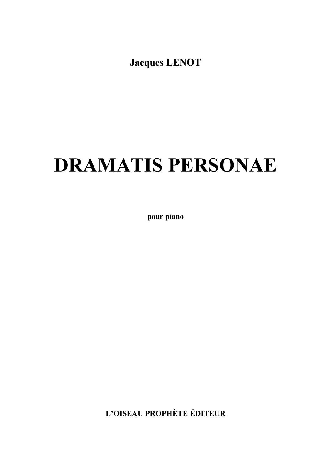 LENOT Jacques - Dramatis personae by oci-piano - Issuu