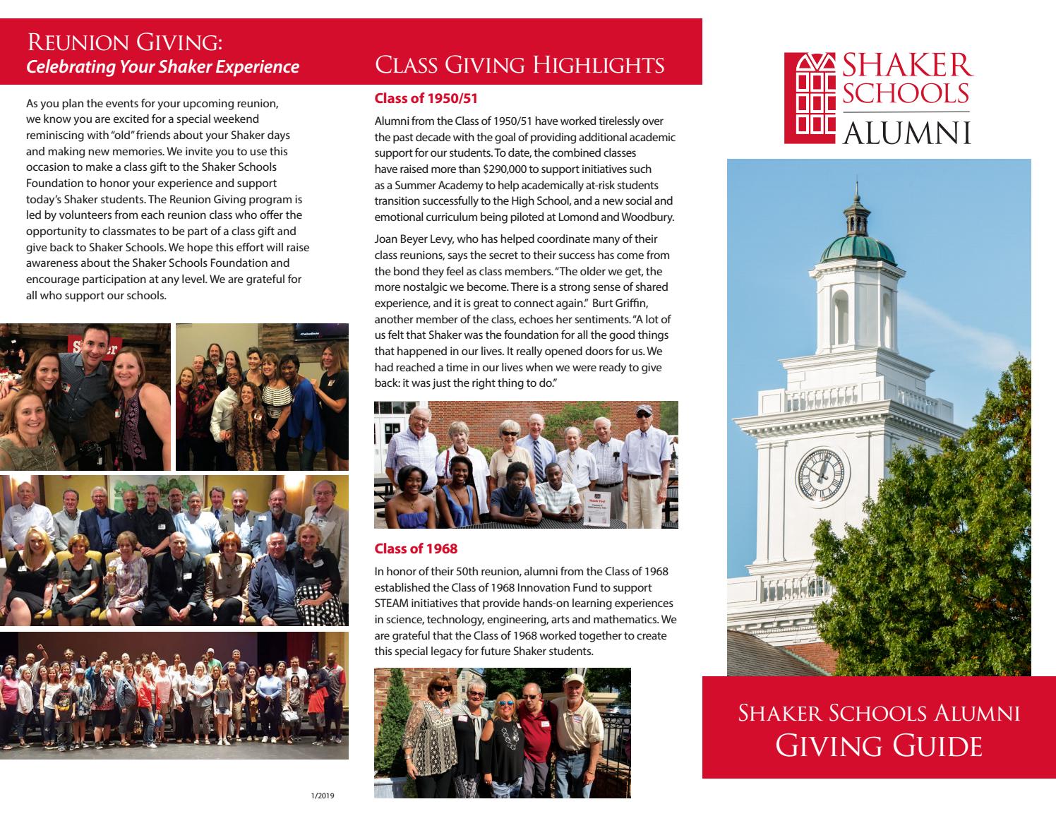 Shaker Schools Alumni Guide by Shaker Schools - Issuu