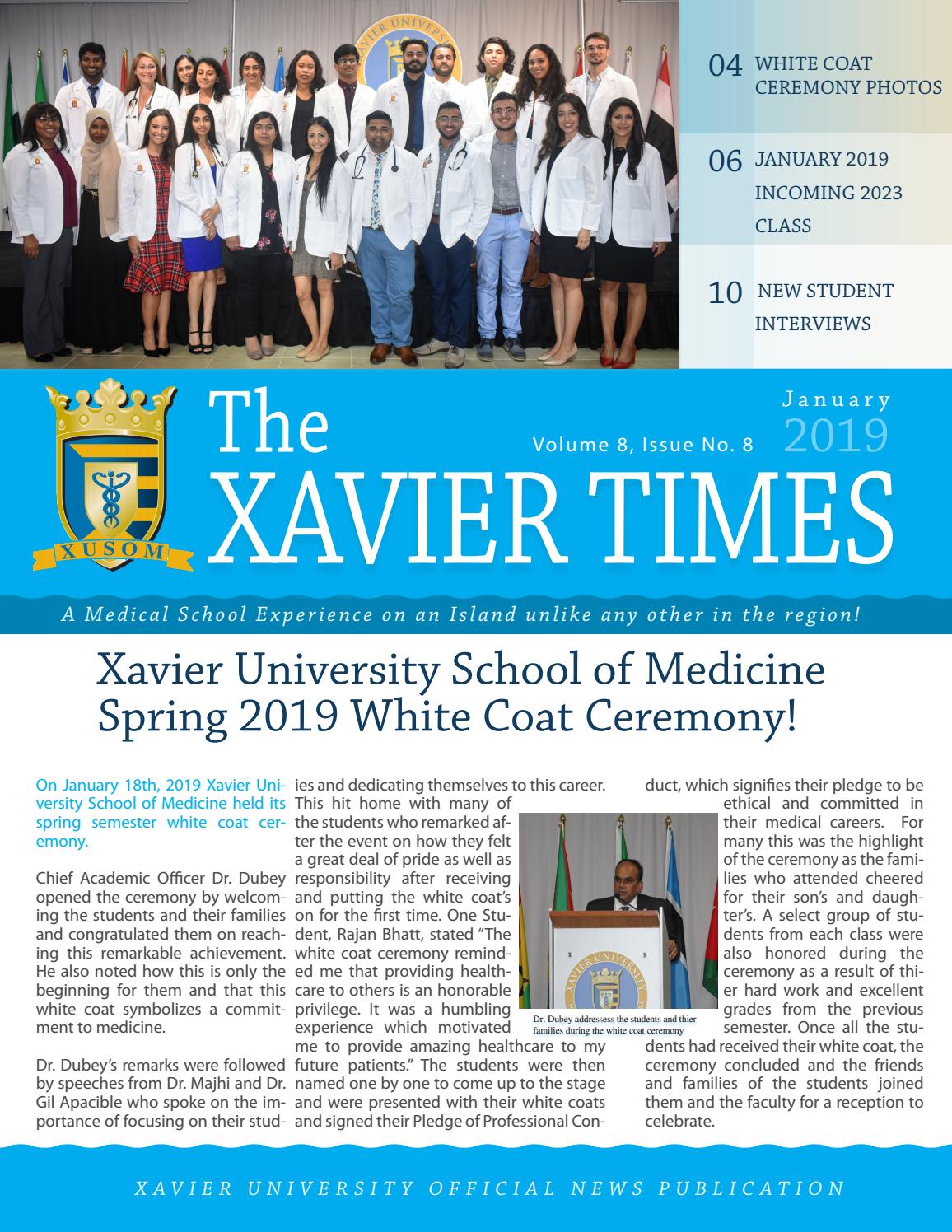 January 2019 Spring Xavier Times by Xavier University School of ...
