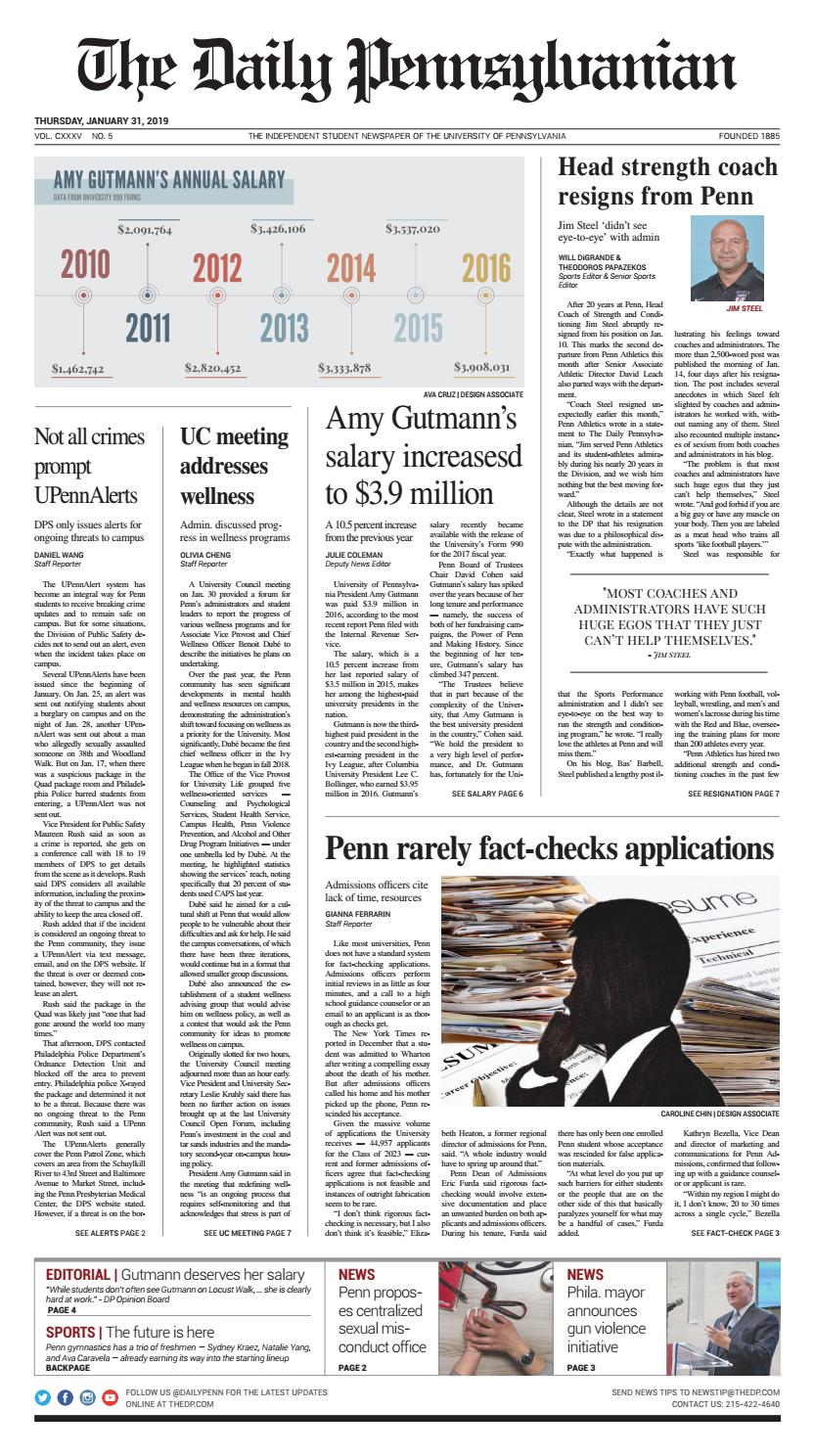 January 31, 2019 by The Daily Pennsylvanian - Issuu