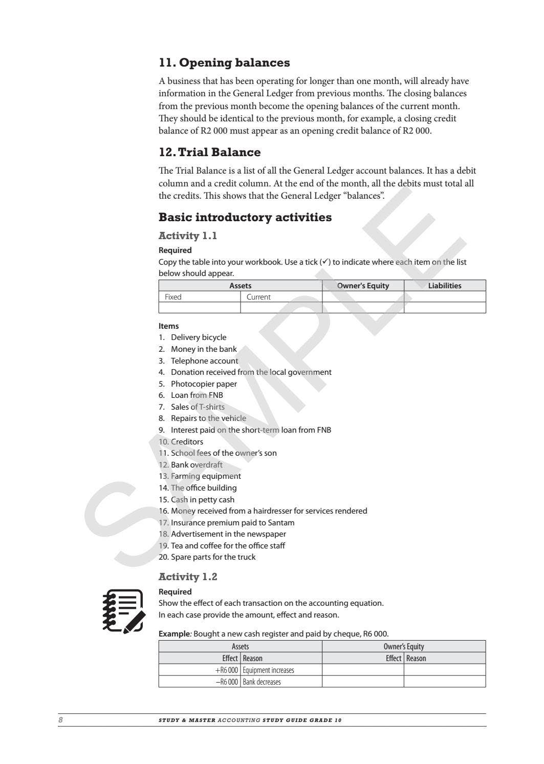 Study & Master Accounting Grade 10 Study Guide CAPS by Cambridge ...