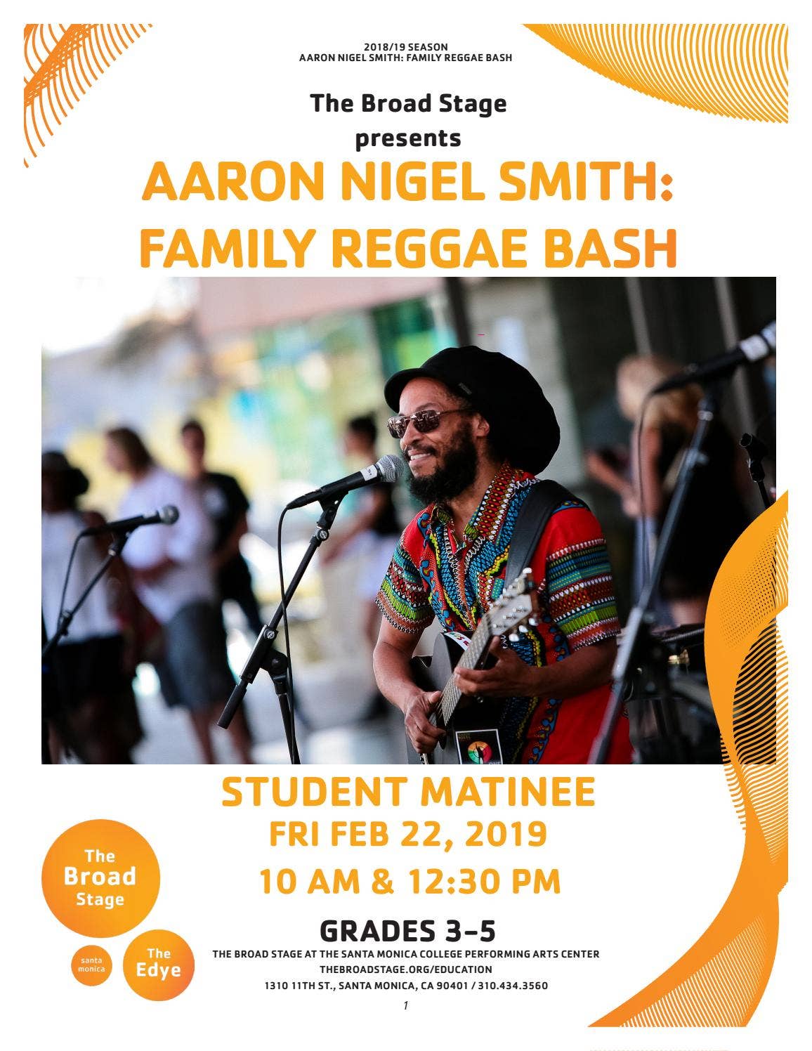 Aaron Nigel Smith: Family Reggae Bash (Grades 3-5) by The Broad Stage ...