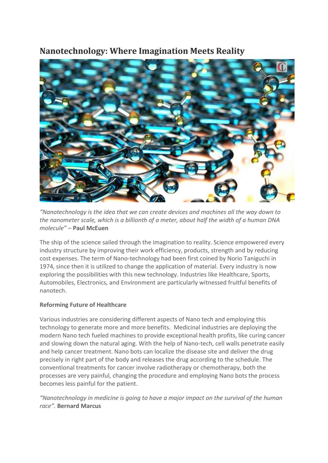 Nanotechnology: Where Imagination Meets Reality by ciolookmagazine - Issuu