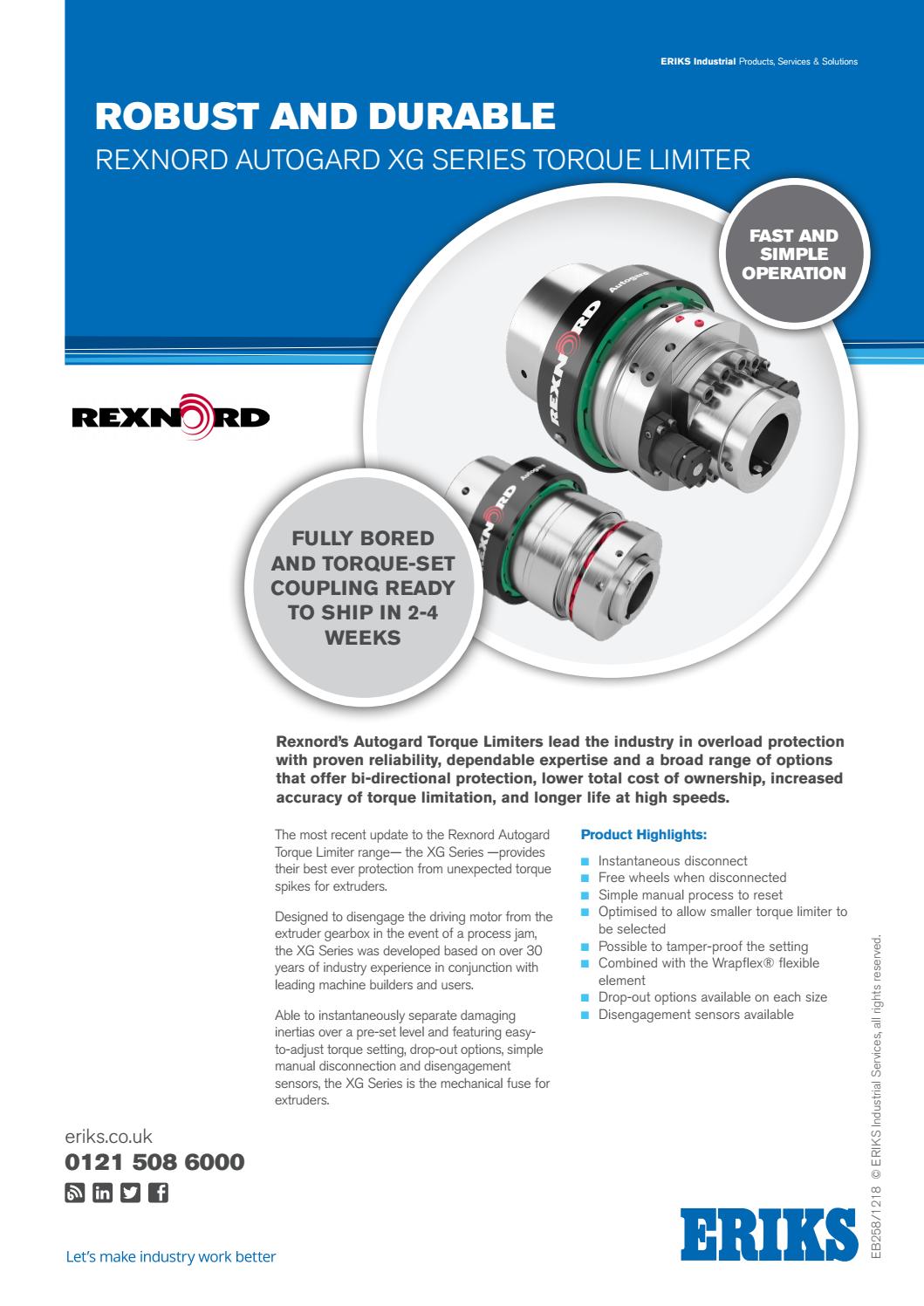 ERIKS Flyer - Rexnord Autogard XG Series by ERIKS UK & Ireland - Issuu