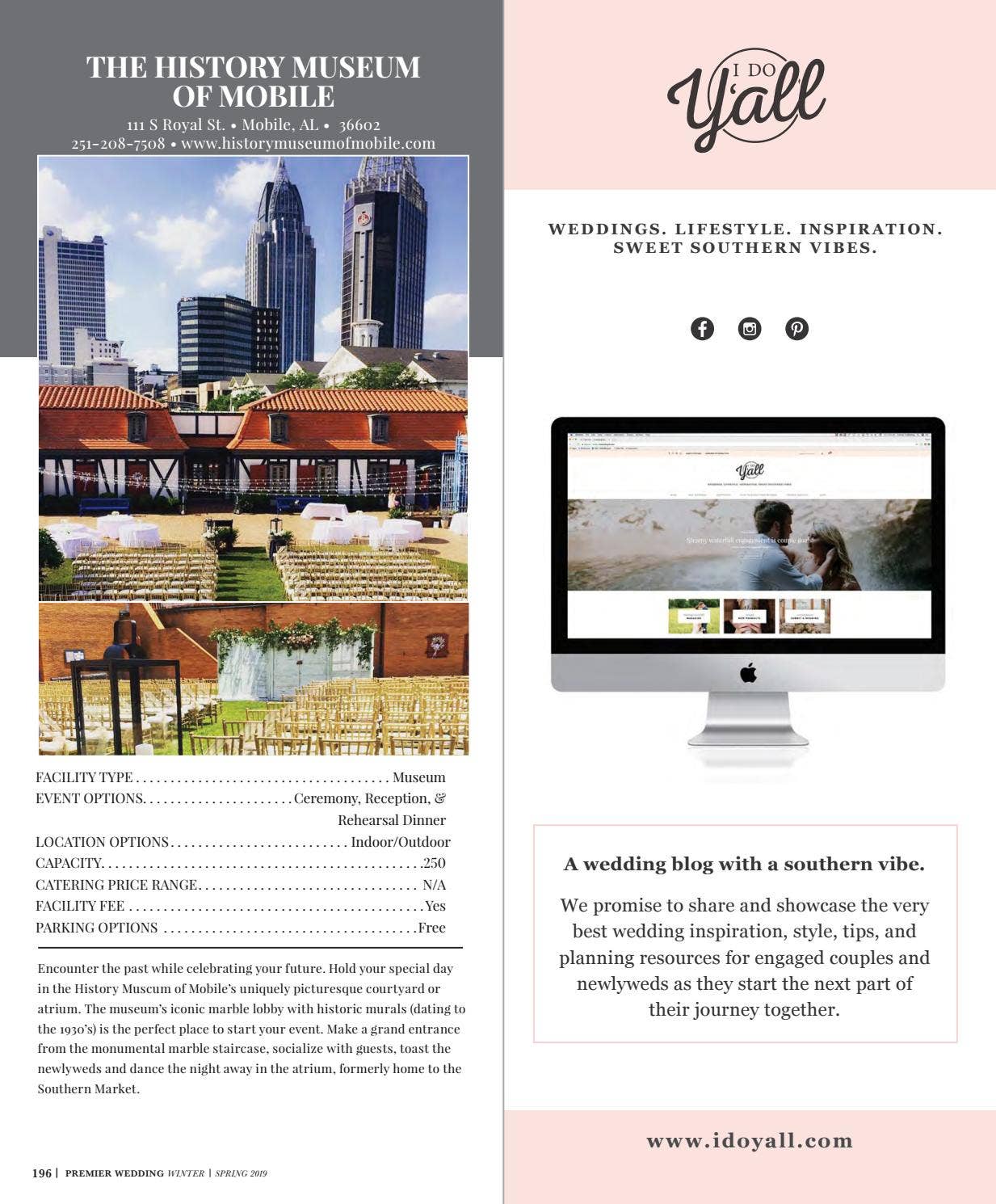 Premier Wedding Magazine Winter/Spring 2019 by I Do Y'all - Issuu