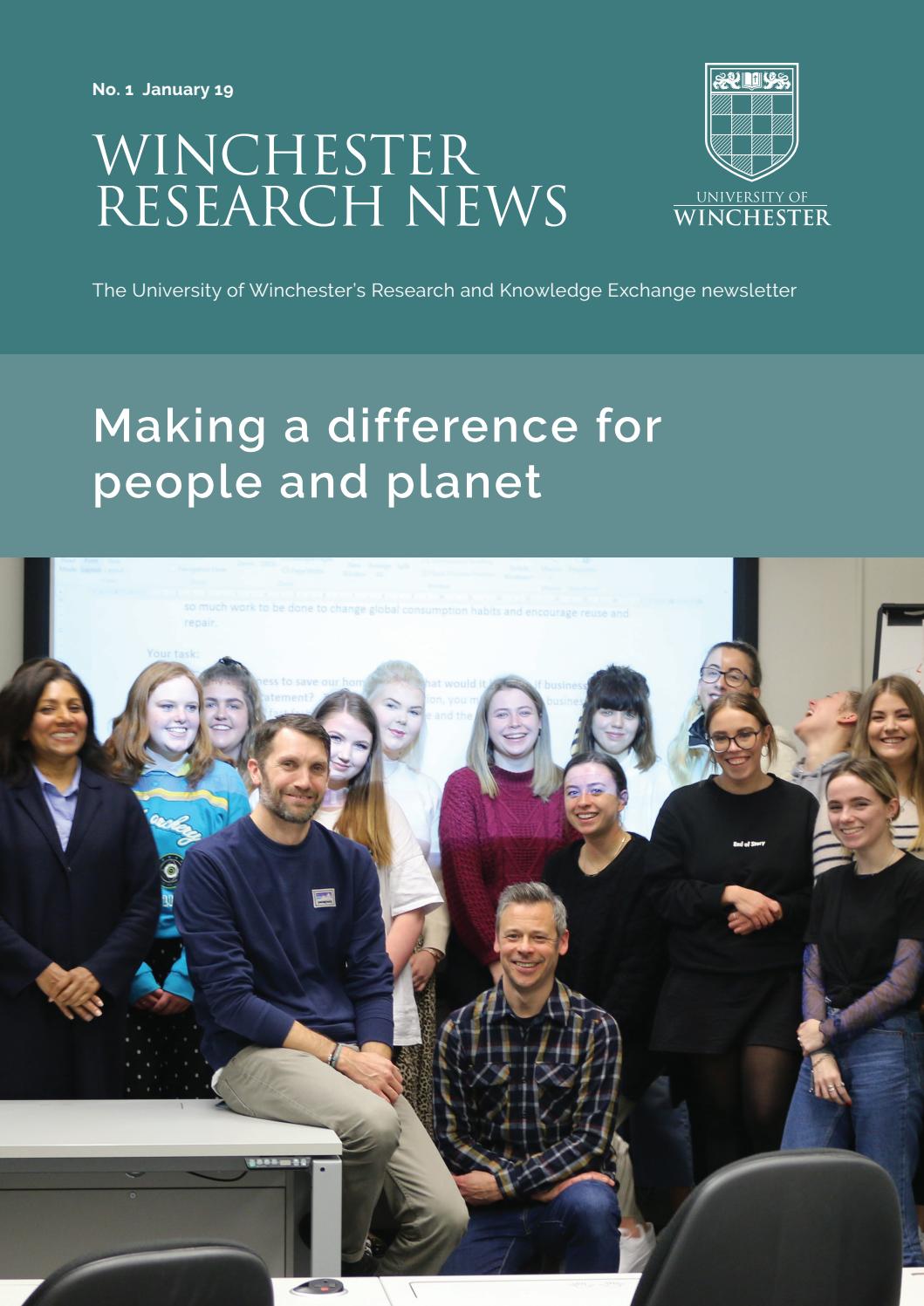 Winchester Research News No 1, January 2019 by University of Winchester - Issuu