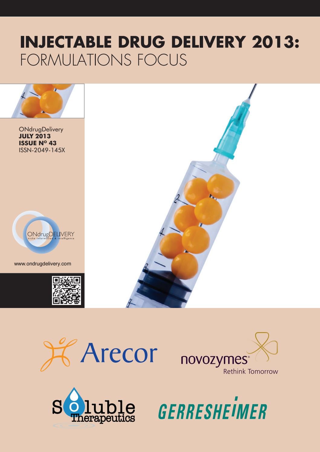 Injectable Drug Delivery: Formulations Focus - ONdrugDelivery - Issue ...