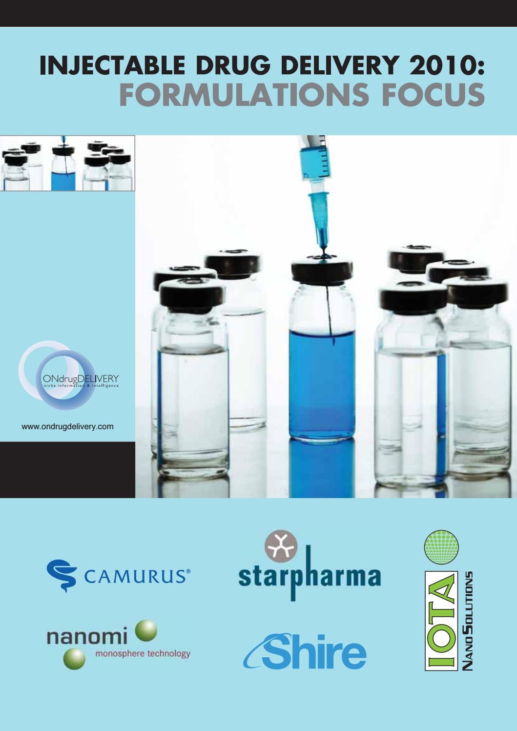 Injectable Drug Delivery: Formulations Focus - ONdrugDelivery - Issue ...