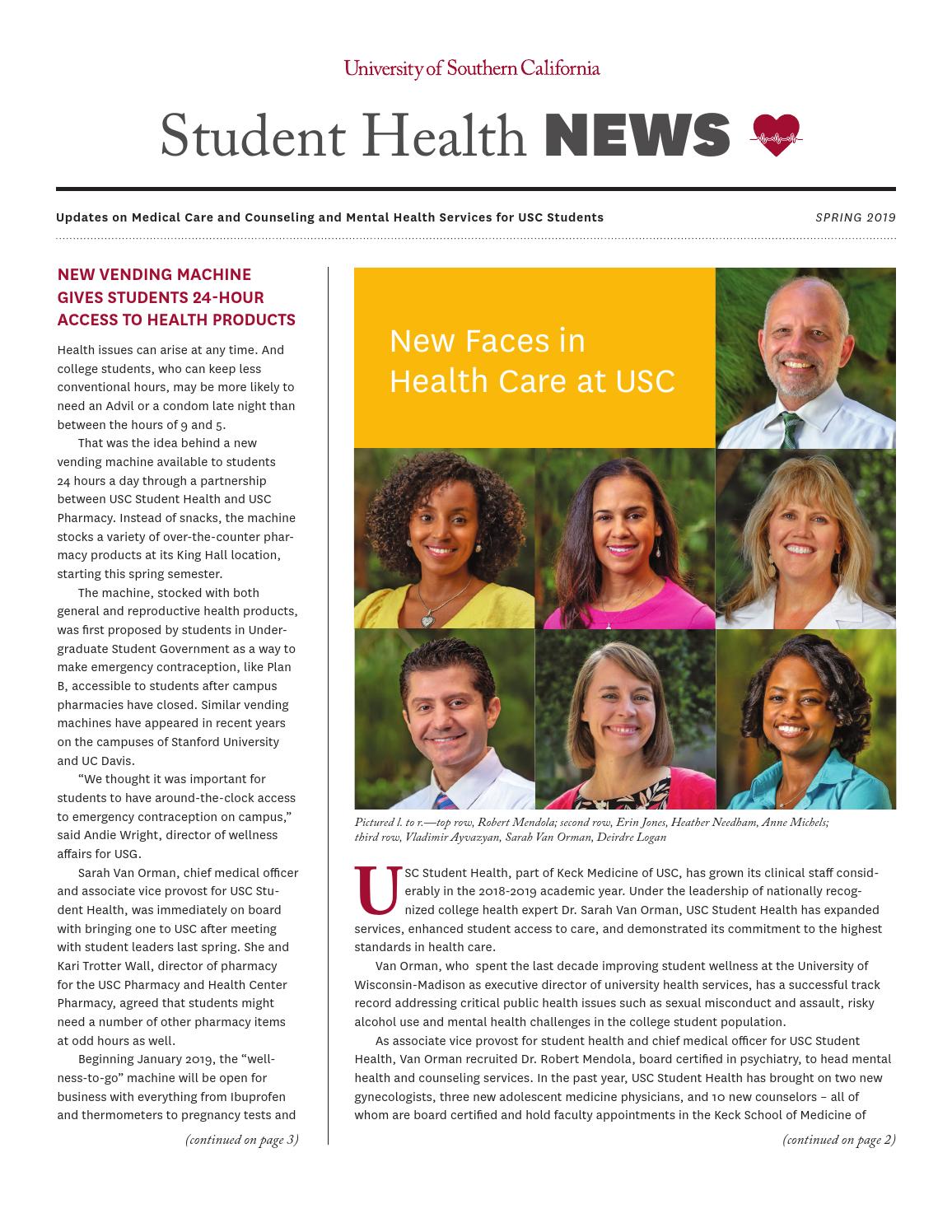 USC Student Health News: Spring 2019 by University of Southern ...