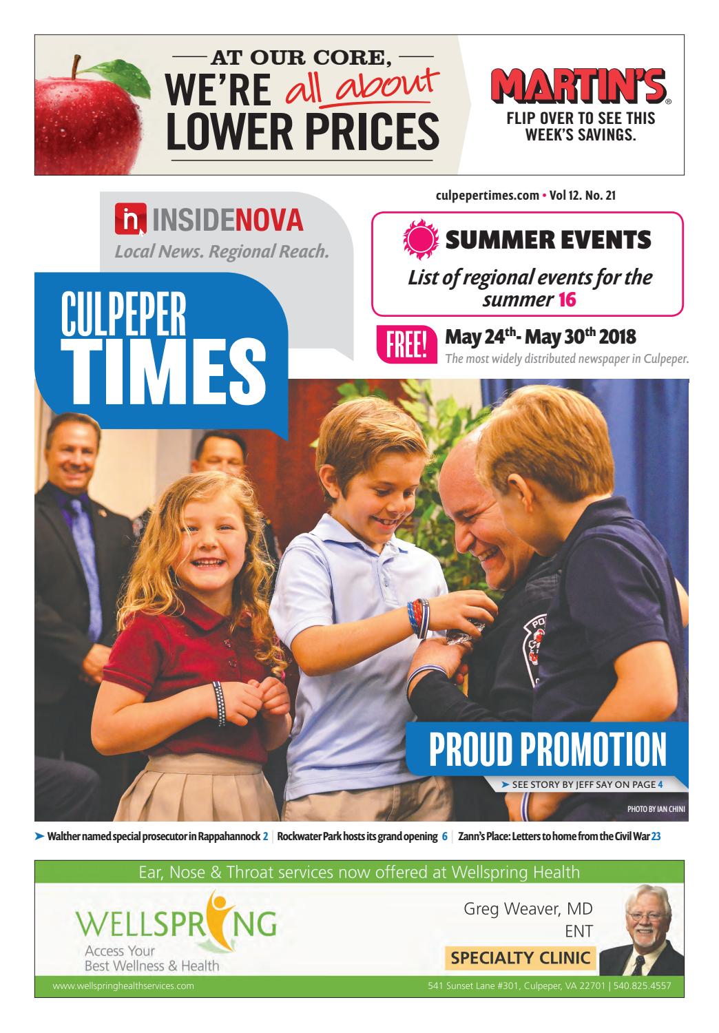 May 24th, 2018 -- Culpeper Times by InsideNoVa - Issuu