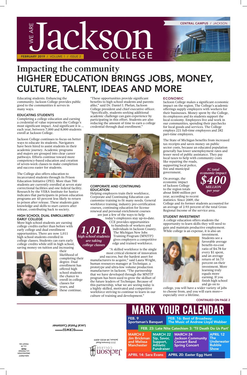 We are Jackson College - Feb. 2019 by Jackson College - Issuu