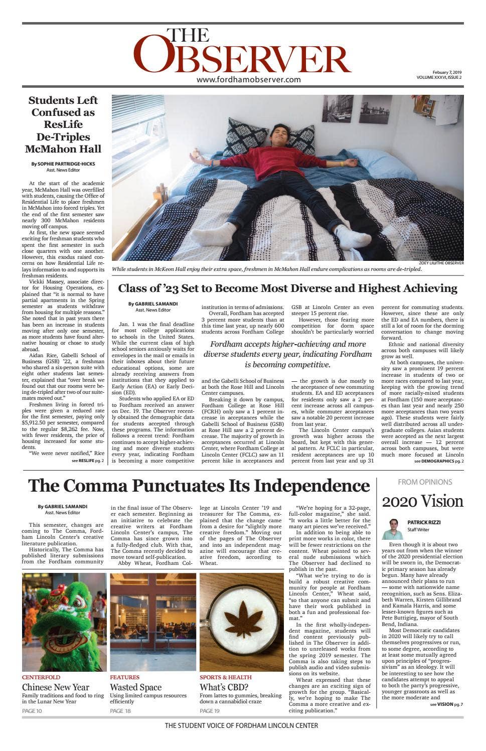 Observer Issue 2 Spring 2019 by Fordham Observer - Issuu