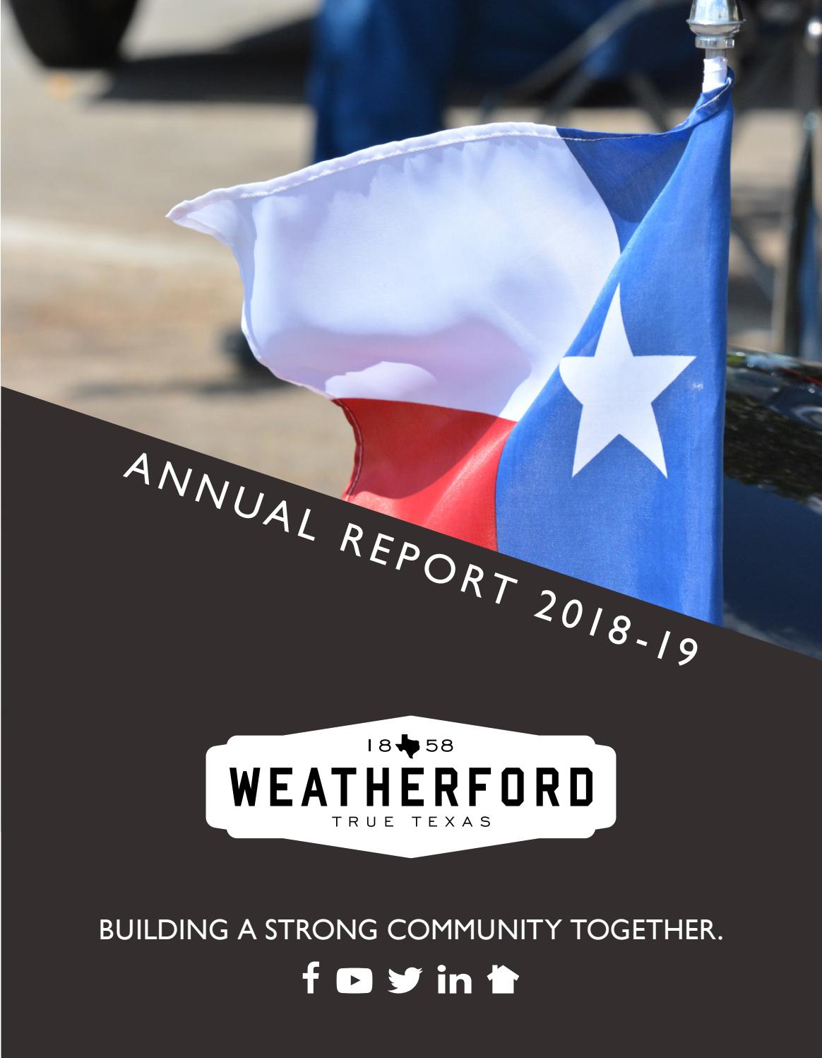 City of Weatherford - Annual Report 2018-19 by City of Weatherford - Issuu