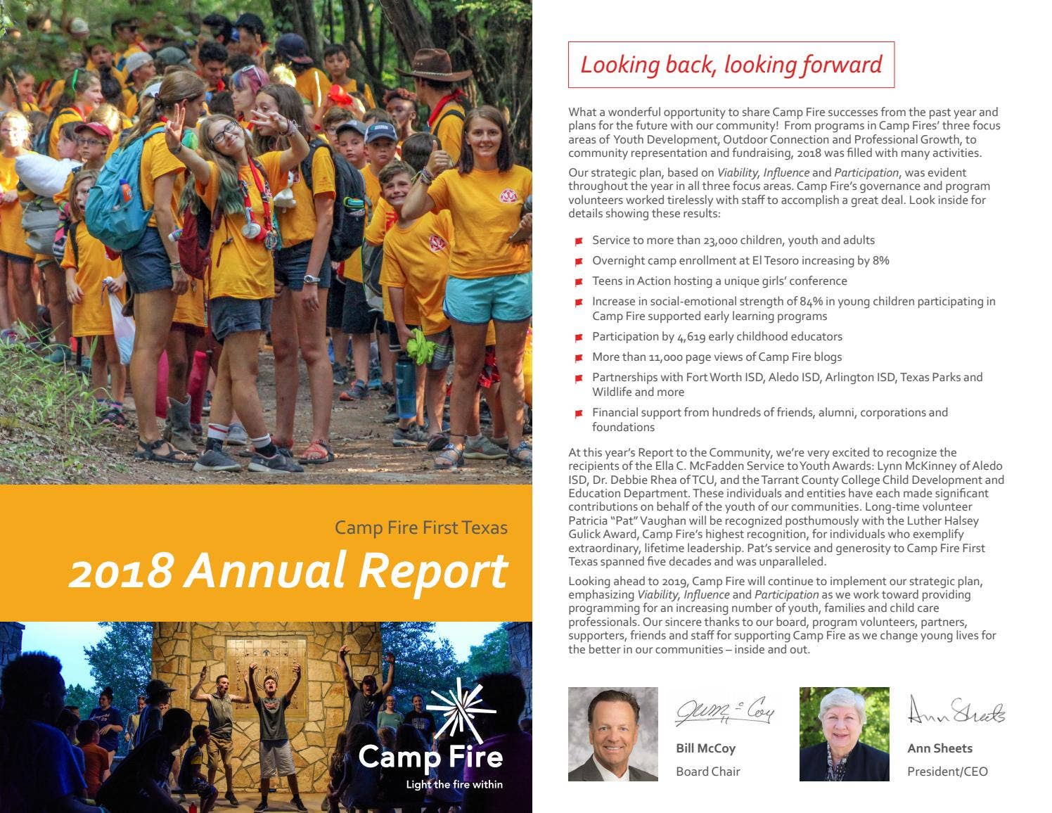 2018 Camp Fire First Texas Annual Report by Camp Fire First Texas - Issuu