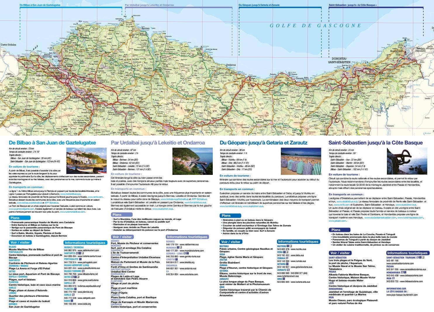 Carte de la Côte Basque by Dirección de Turismo y Hostelería del ...