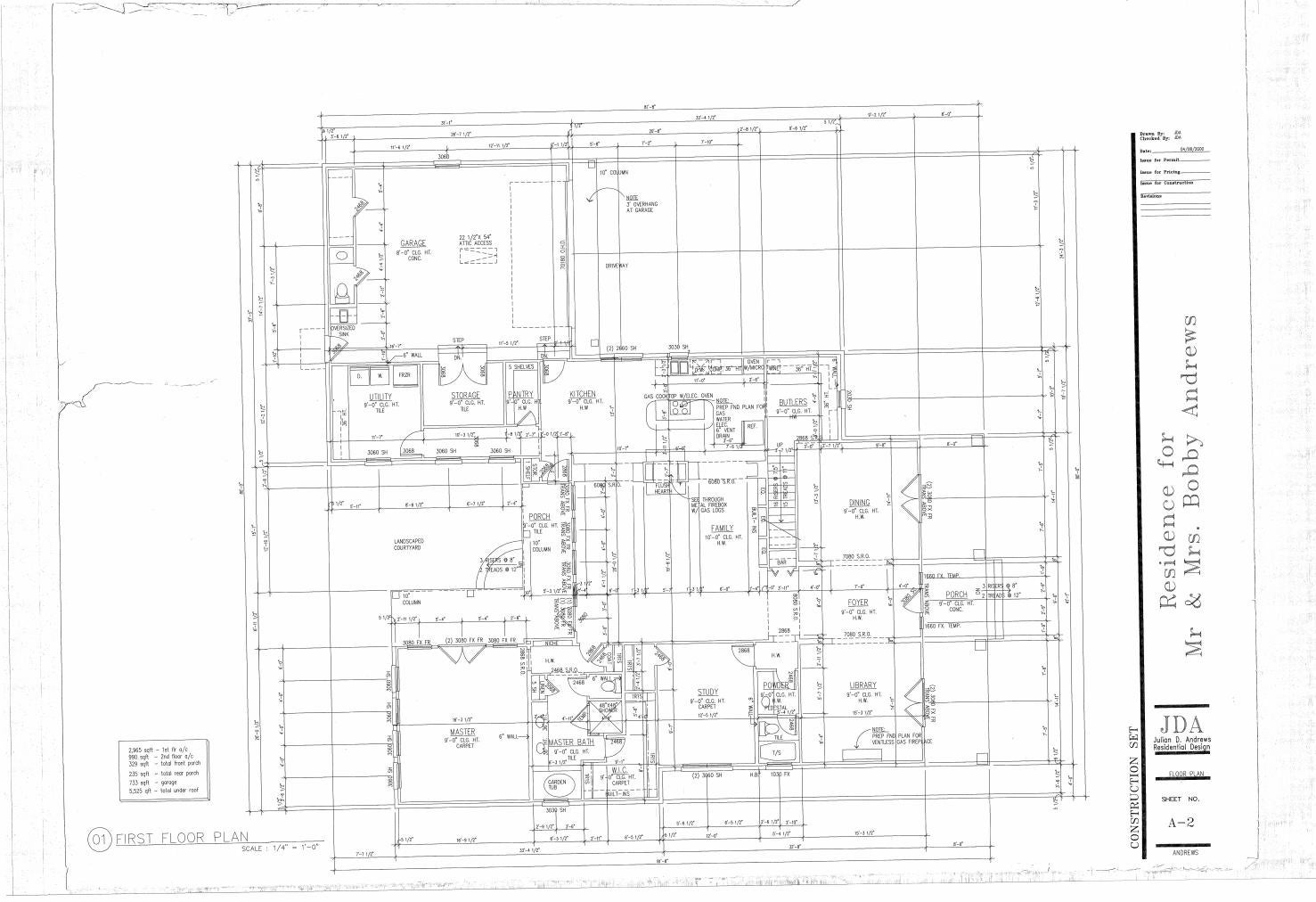 Andrews Residence - Single Family Residence for Bobby & Carol Andrews ...