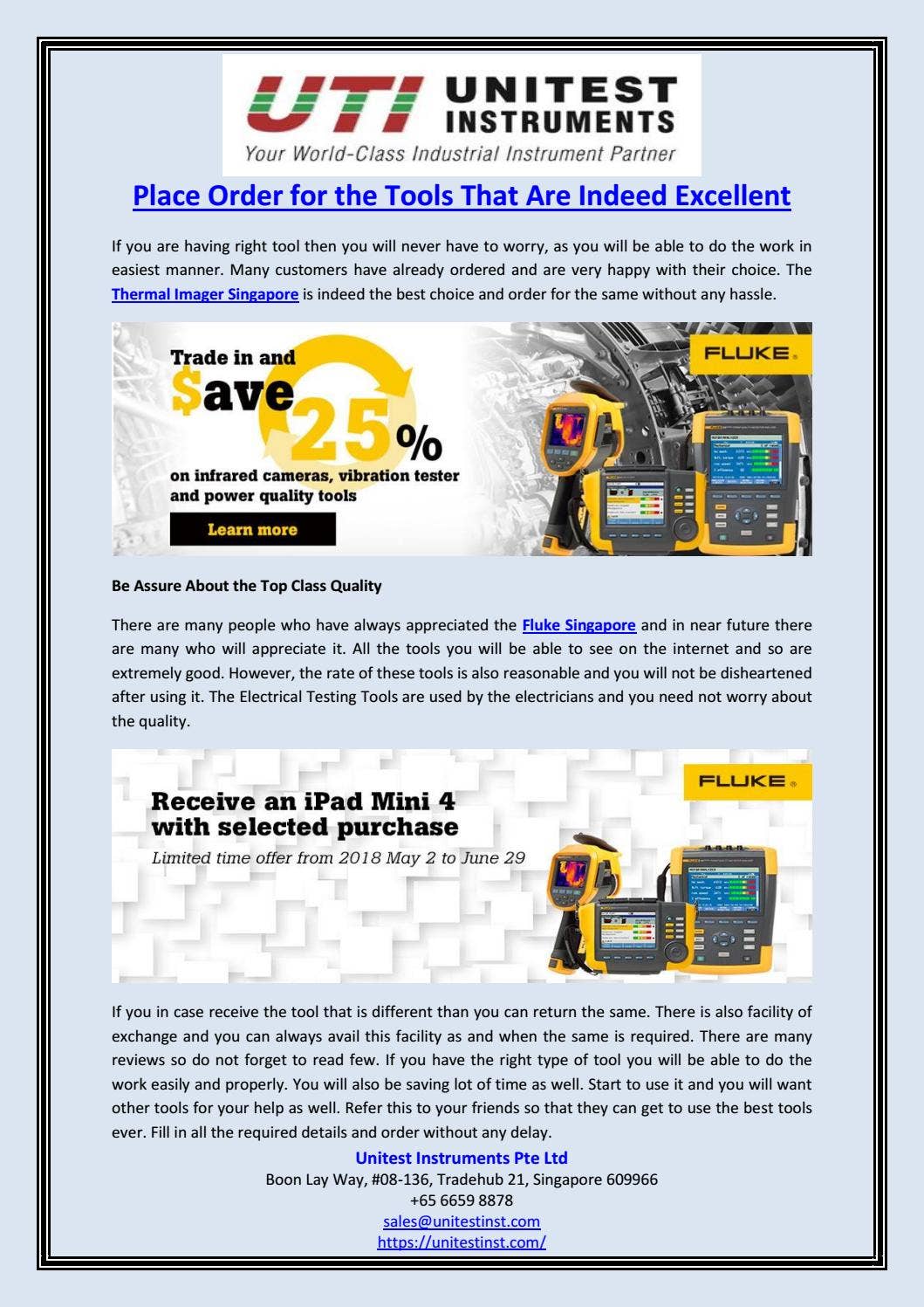 Place Order for the Tools That Are Indeed Excellent by Unitest ...