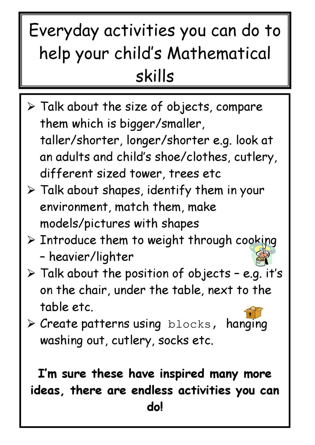 Maths Activities For Parents And Children At Home By Schudio Issuu