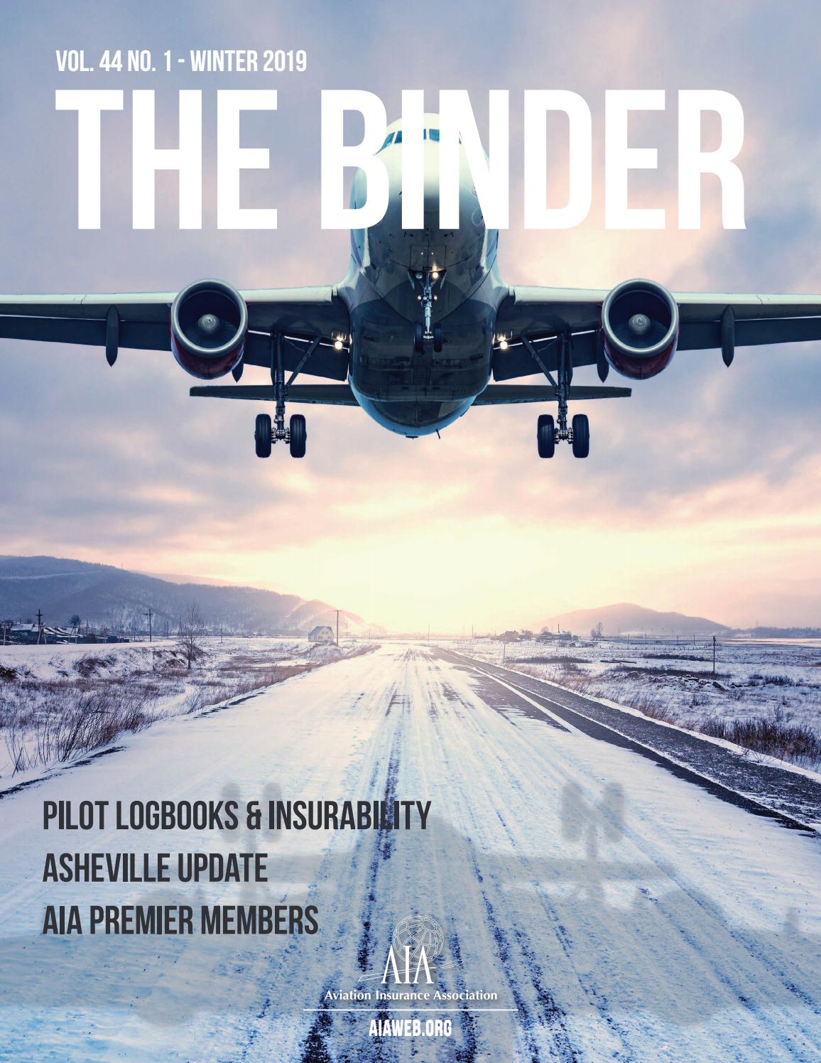Binder VOL. 44 NO. 1 WINTER 2019 by Aviation Insurance Association - Issuu