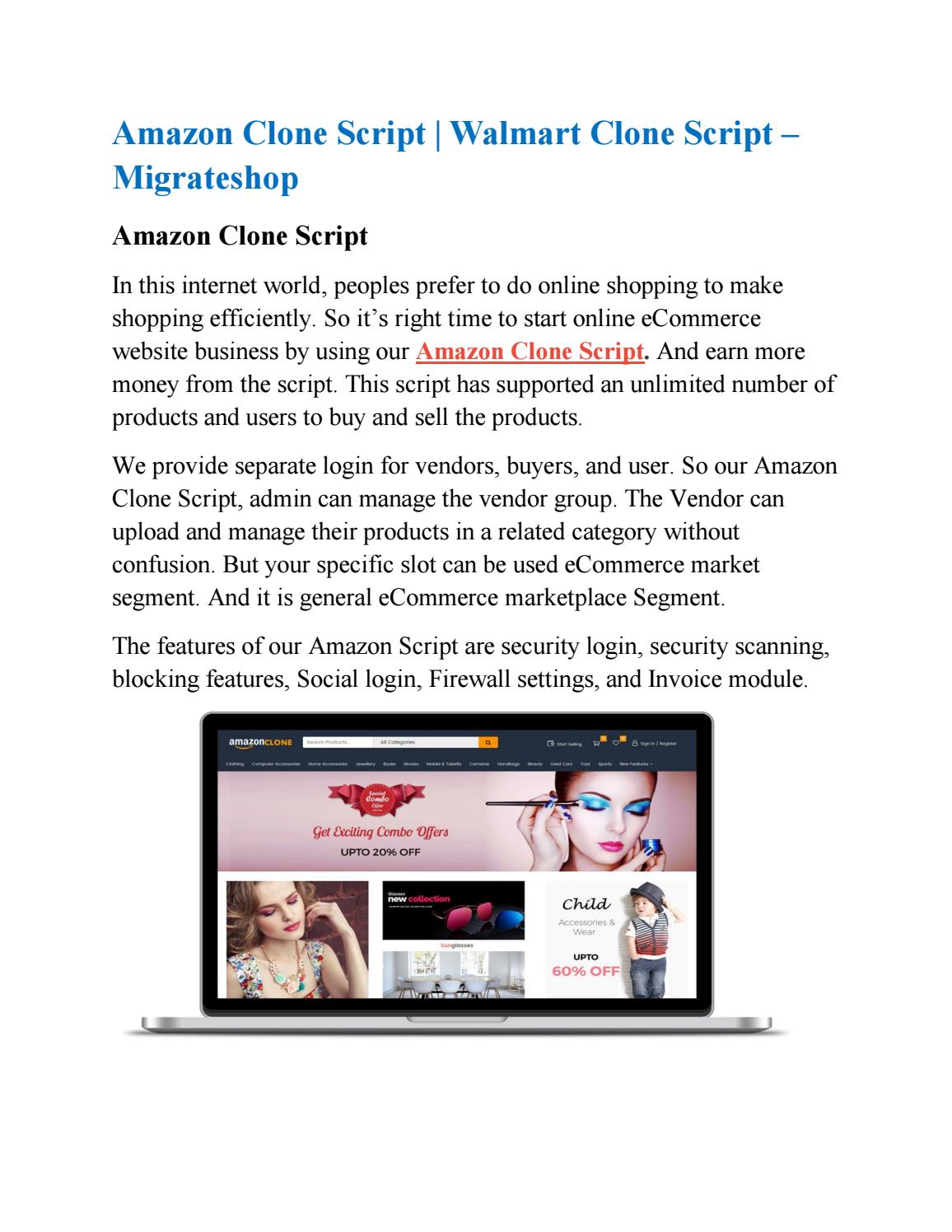 Amazon Clone Script by sarah krish - Issuu