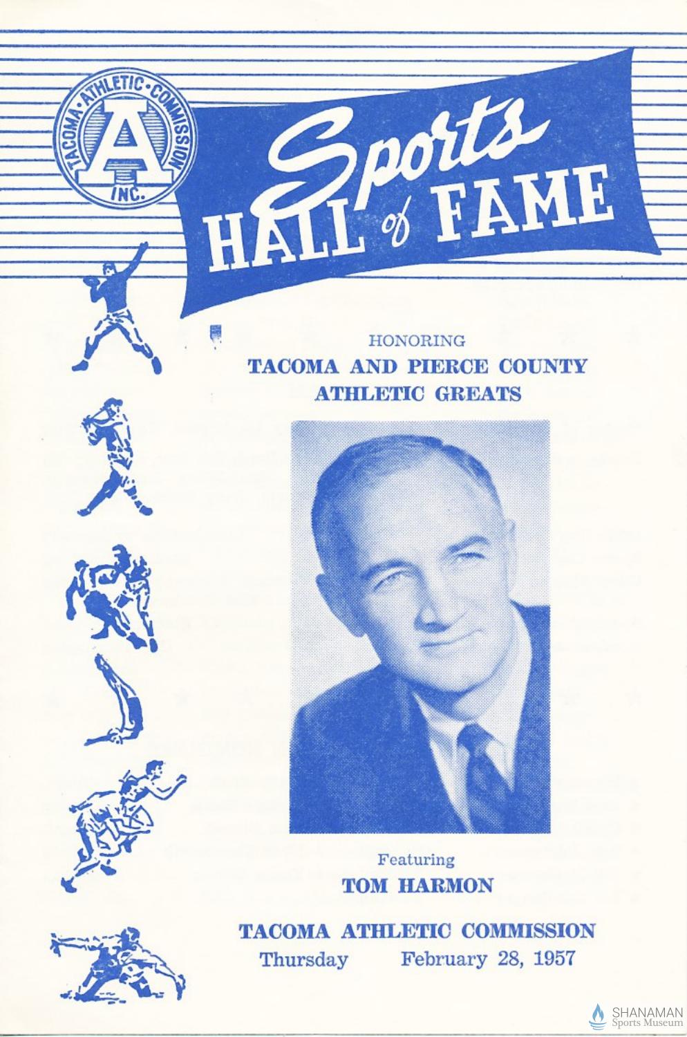 1957 Tacoma Athletic Commission Sports Hall of Fame by Tacoma-Pierce ...