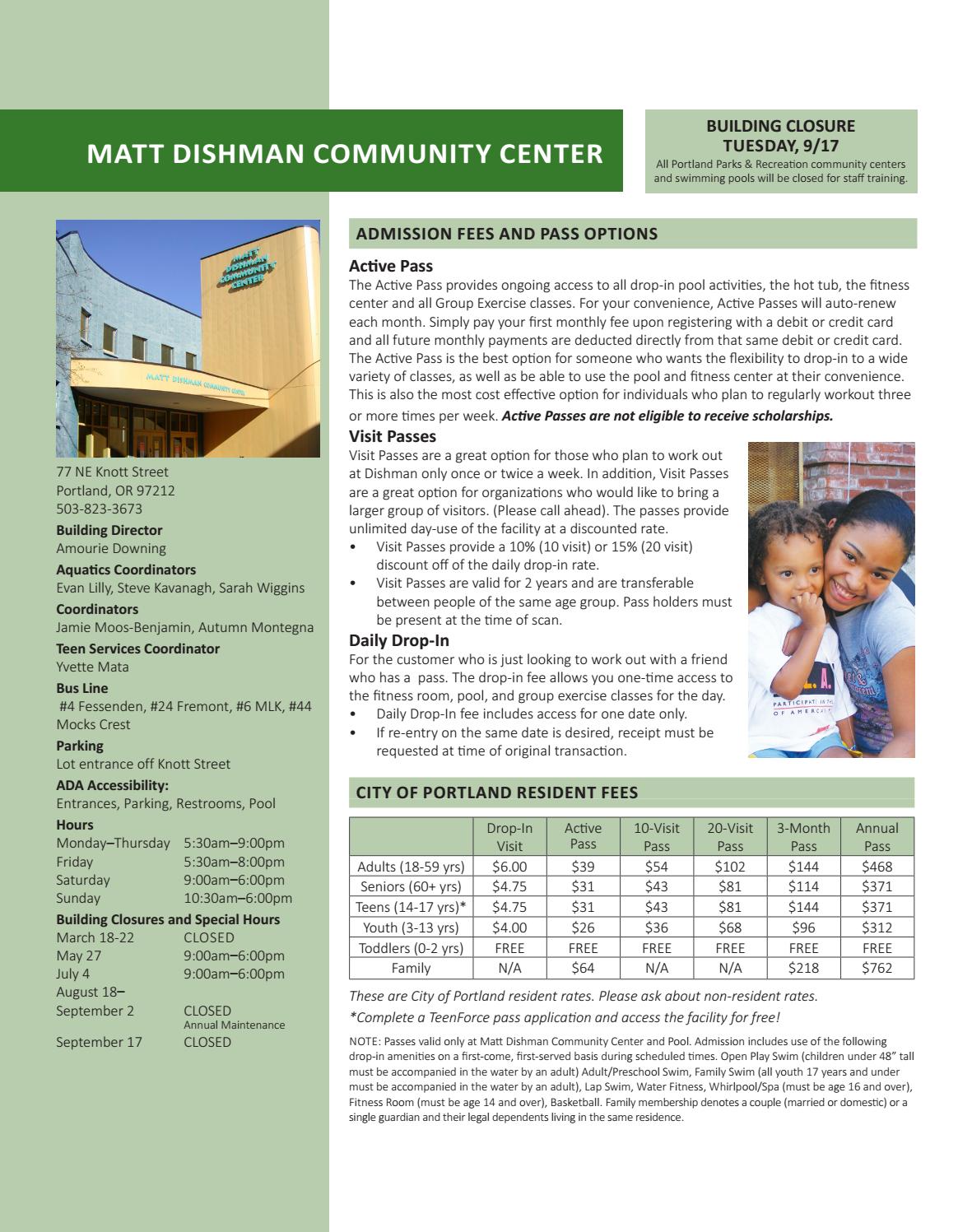 Matt Dishman Community Center - Spring/Summer 2019 by Portland Parks ...