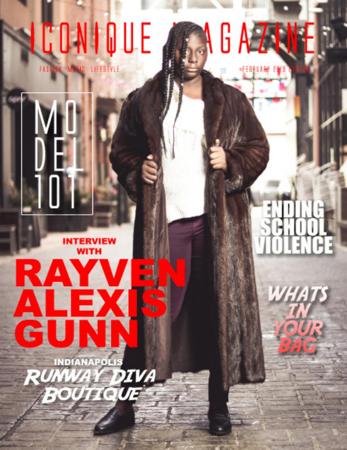 ICONIQUE MAGAZINE FEBRUARY 2019 EDITION FEAT COVER RAYVEN ALEXIS GUNN ...